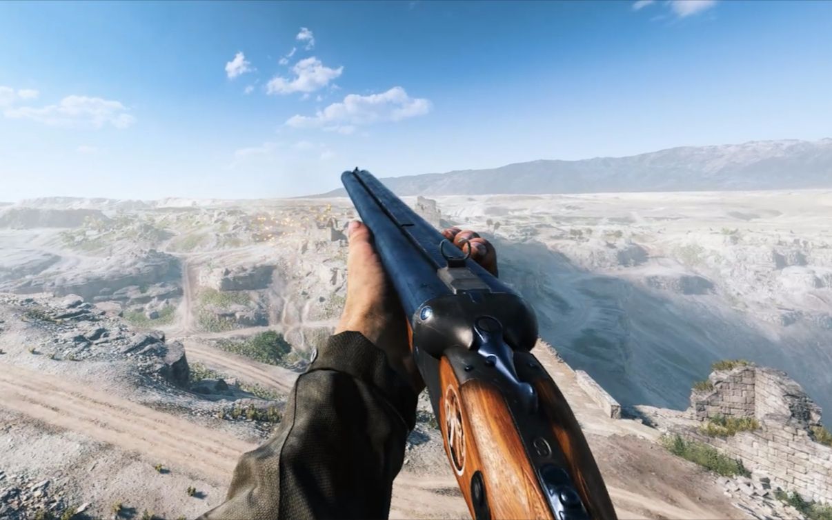 ...镜的双管老猎枪也能用来远程狙击?对狙击手来说万物皆是狙 战地5