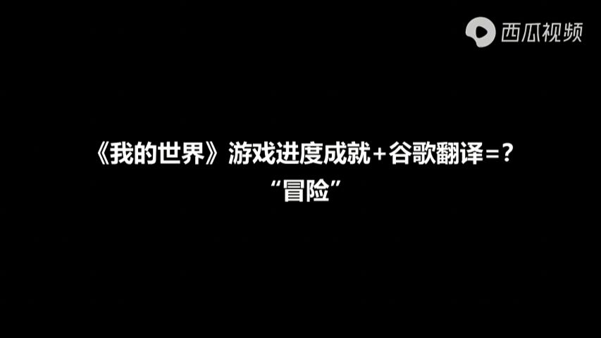 当我的世界被谷歌翻译