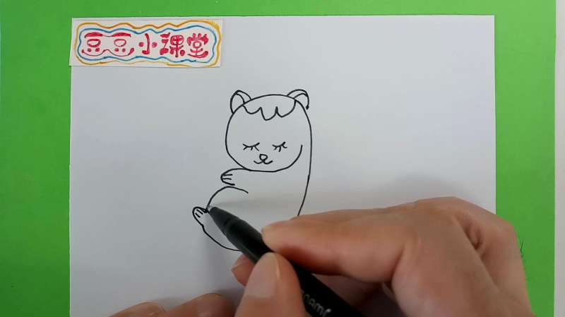 用数字9画一只可爱的猫咪