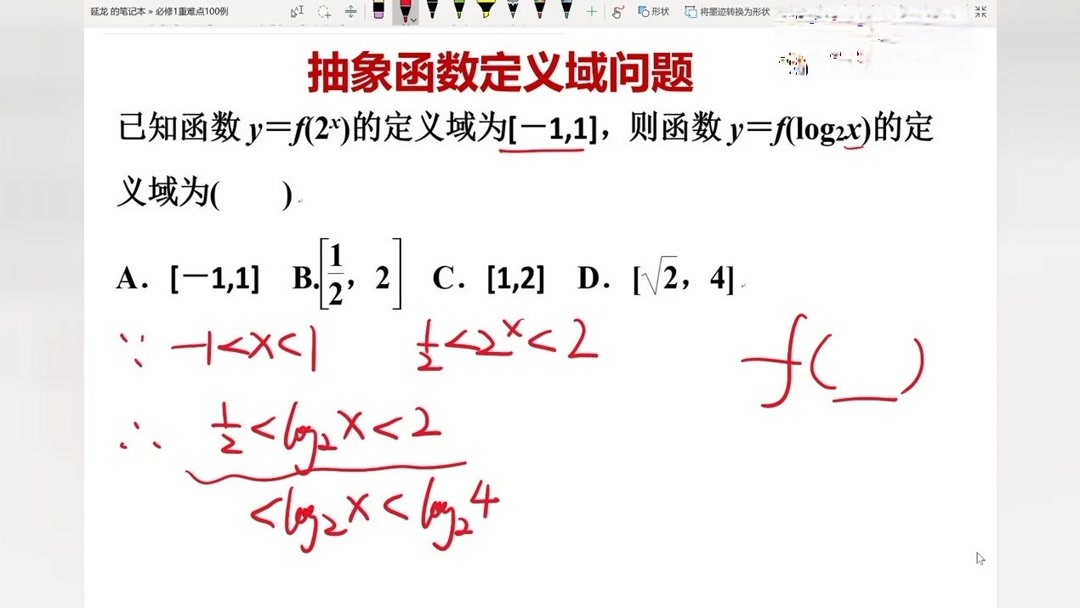 高中数学必修1同步课程 抽象函数定义域问题 掌握这两点轻松搞定
