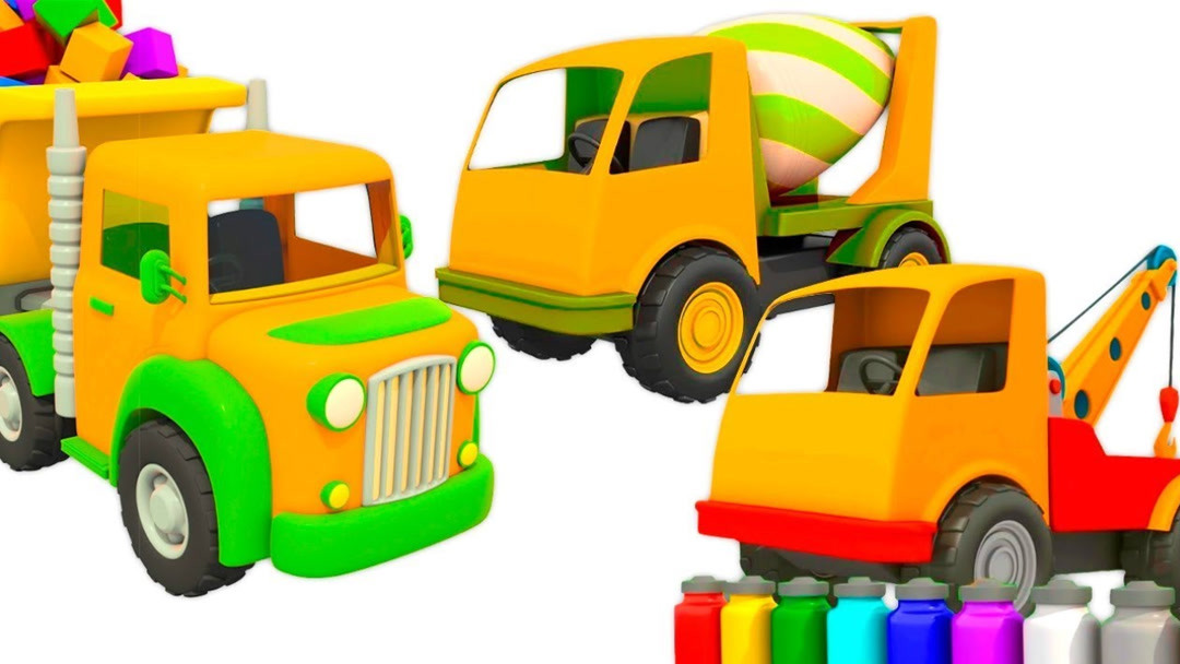 早教动画:水管破裂漏水,卡车利奥和街道车辆奋力抢救水管和修复