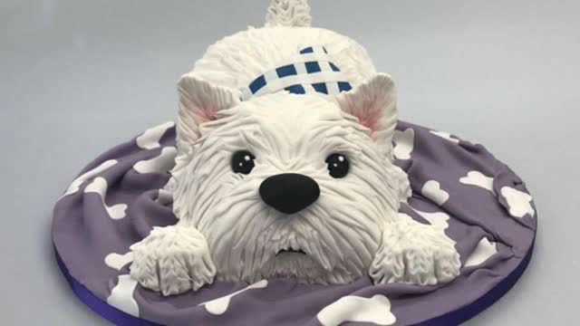 为了把蛋糕卖的更贵,牛人把它做成了宠物狗