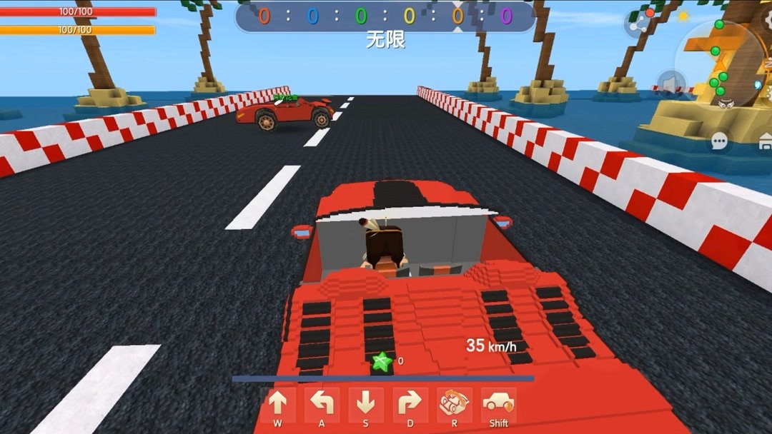 在迷你世界里开车?!竟然真能体会到飙车的感觉