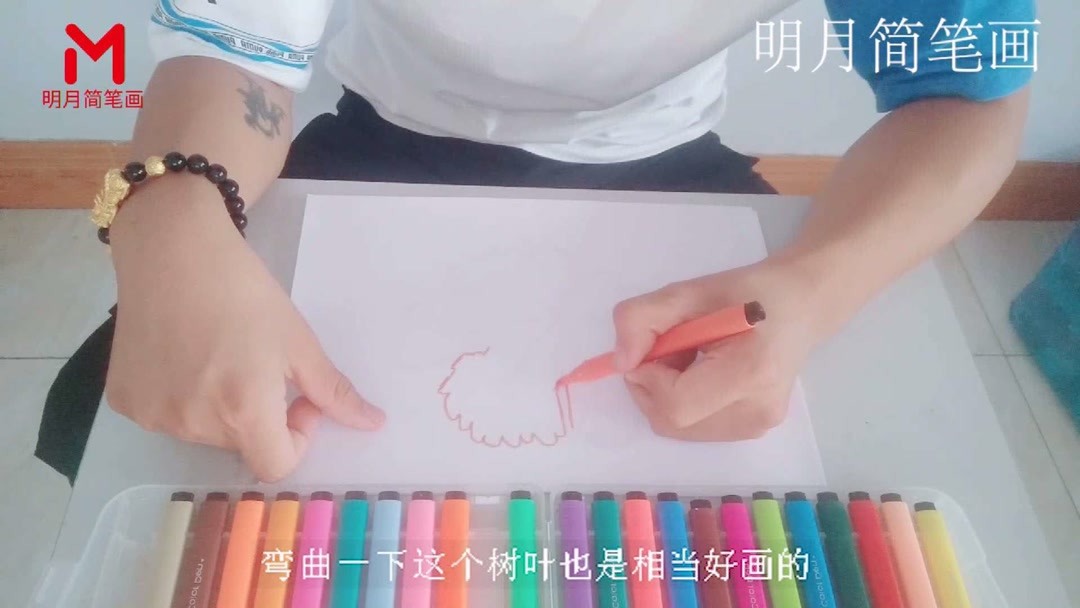 今天给大家带来的是一个树叶的简笔画