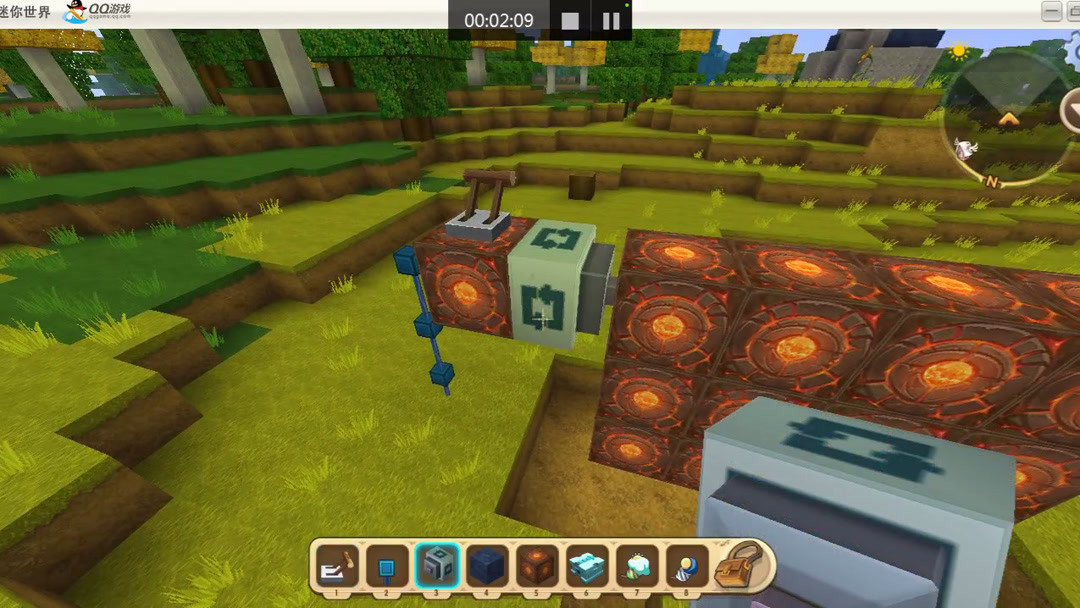 【小鱼】迷你世界制作旋转门