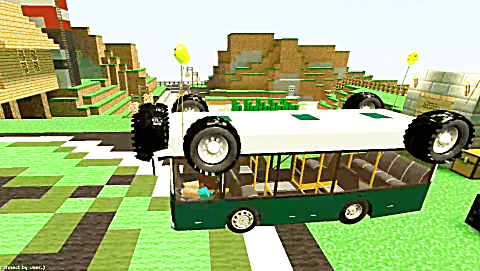 GMOD沙盒模组: 我的世界史蒂夫的装甲公交车