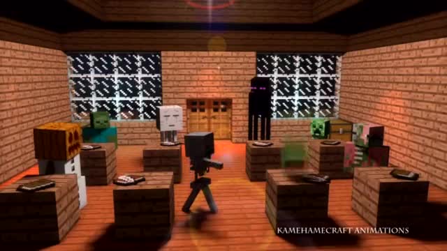 我的世界动画 MC玩家学院之打斗