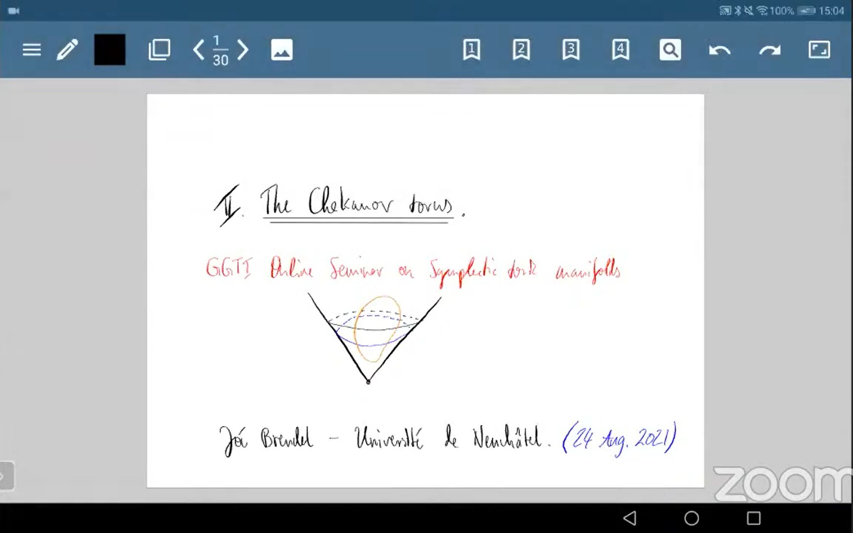 Joé Brendel&Felix Schlenk:关于toric symplectic manifolds中实...
