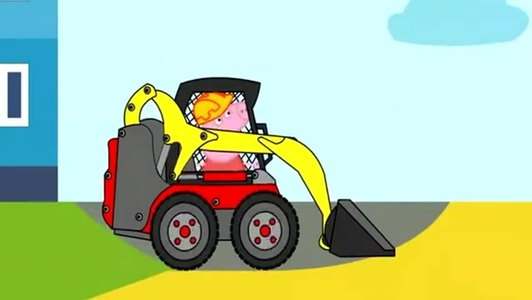 挖掘机视频表演动画大全 小卡车推土机、起重机、挖掘机_生活[高