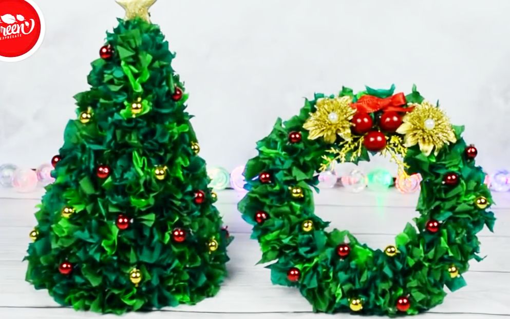 用最简单的材料做成的圣诞手工,漂亮实用