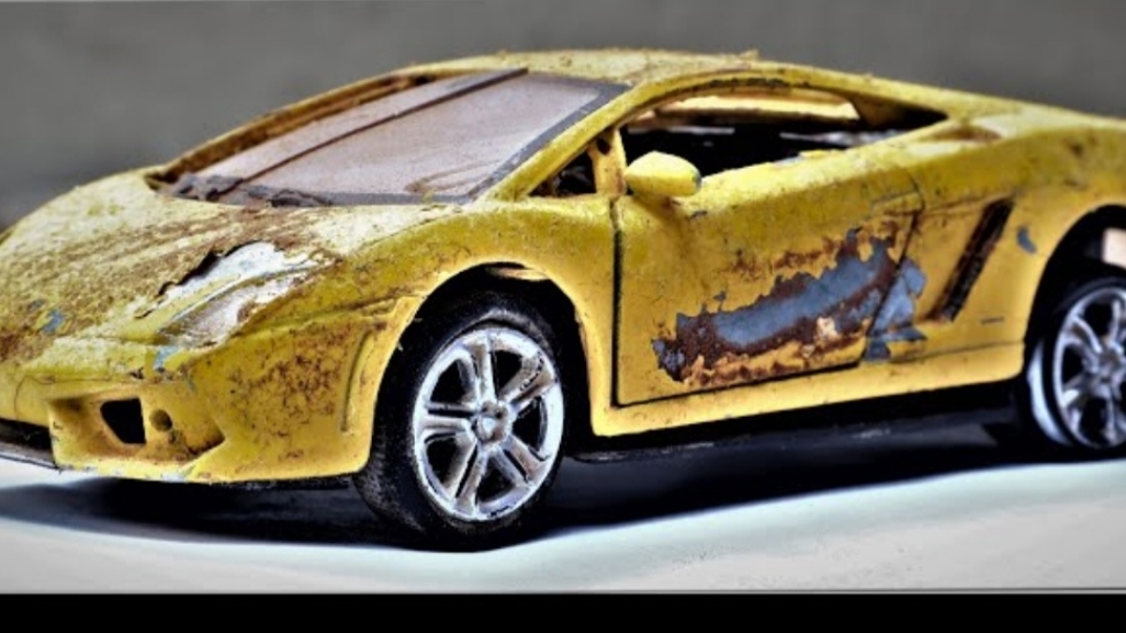 修复一辆废弃的兰博基尼模型玩具车!#汽车模型 #模型玩具