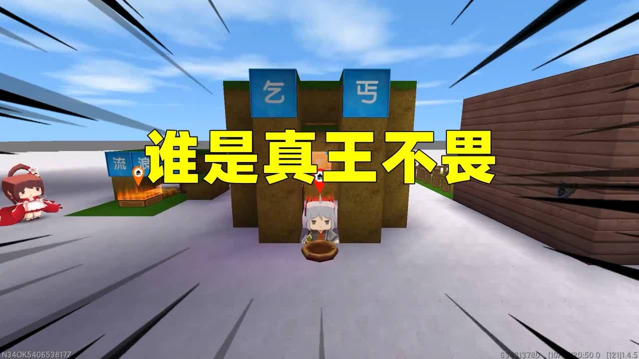 迷你世界 粉丝做的乞丐图 谁是真王不畏 乞丐有很多神器