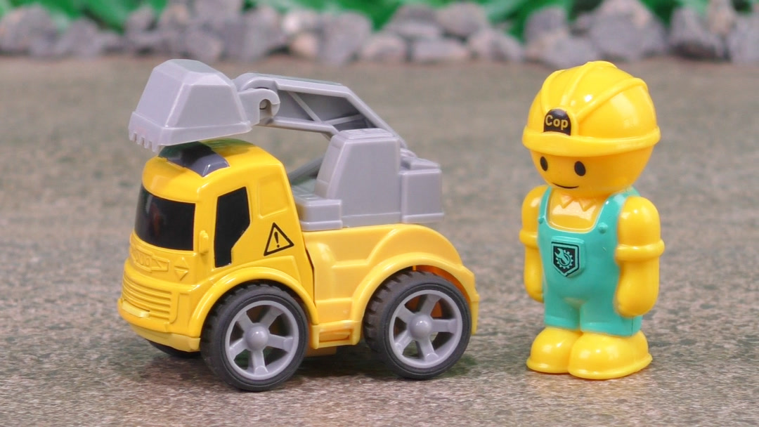 玩具拆拆乐:挖掘机工作视频DIY工程车模型定格动画