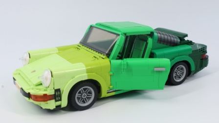 【定格动画】积木拼装1:14仿真车模保时捷大青蛙