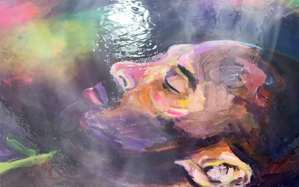 「丙烯」科比绘画过程