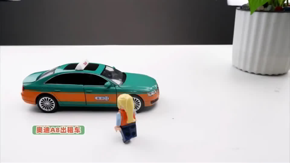 奥迪A8出租车合金车模玩具车,儿童玩具车北京的士汽车