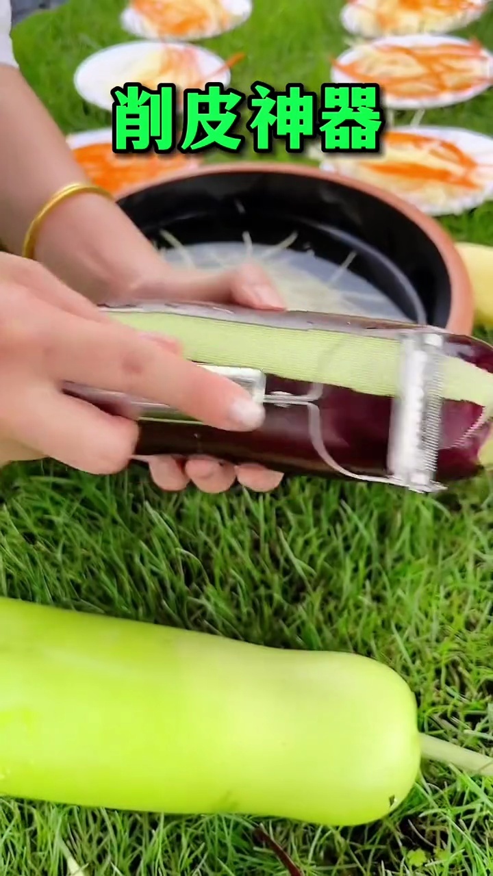有了这样双面的削皮器来帮忙太方便了,一面打皮一面刨丝!#好物推荐 #...