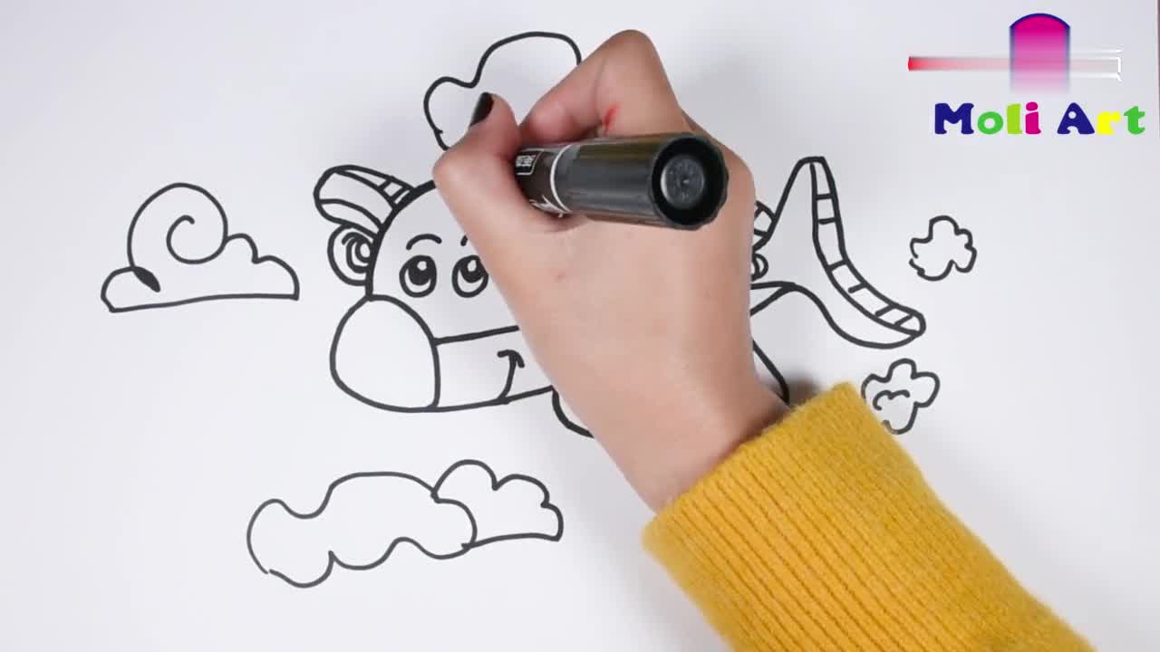 简笔画飞机简笔画图片大全儿童画幼乐园画画作业简笔画学英语