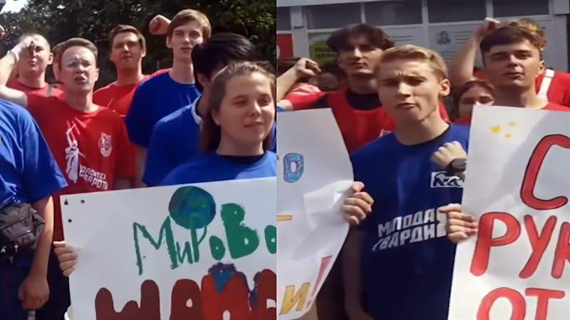 高调支持!中国驻俄大使馆门前,近400名俄罗斯青年发声力挺中国