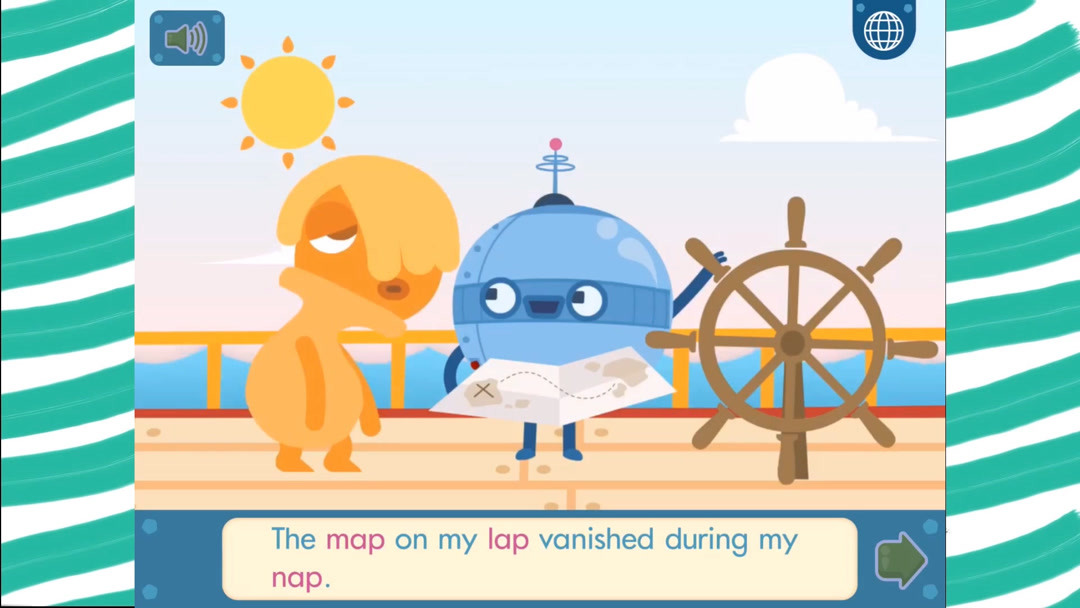 机器人英文map lap nap单词拼写小课堂亲子双语动画益智早教