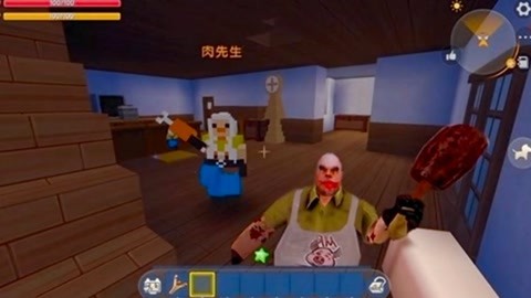迷你世界:迷你世界版的《肉先生》,想办法逃离卖猪肉的房子!