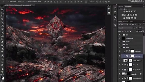 ps高级经典的一个教程 先进的照片处理技术制造出混合和闪电效果