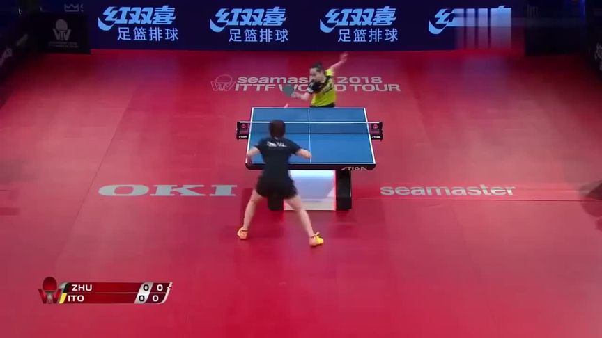 朱雨玲VS伊藤美诚,一招反手技术变直线,这球太霸道了!