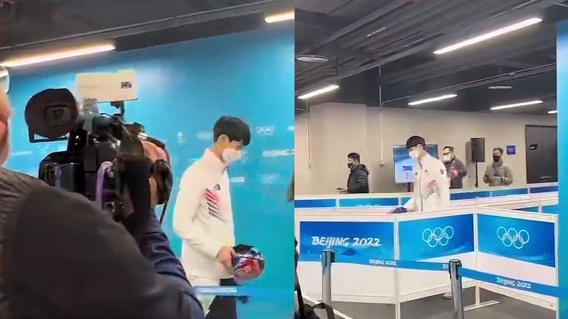 尴尬!韩国选手未进决赛拒绝采访黑脸走人,国际滑联驳回申诉