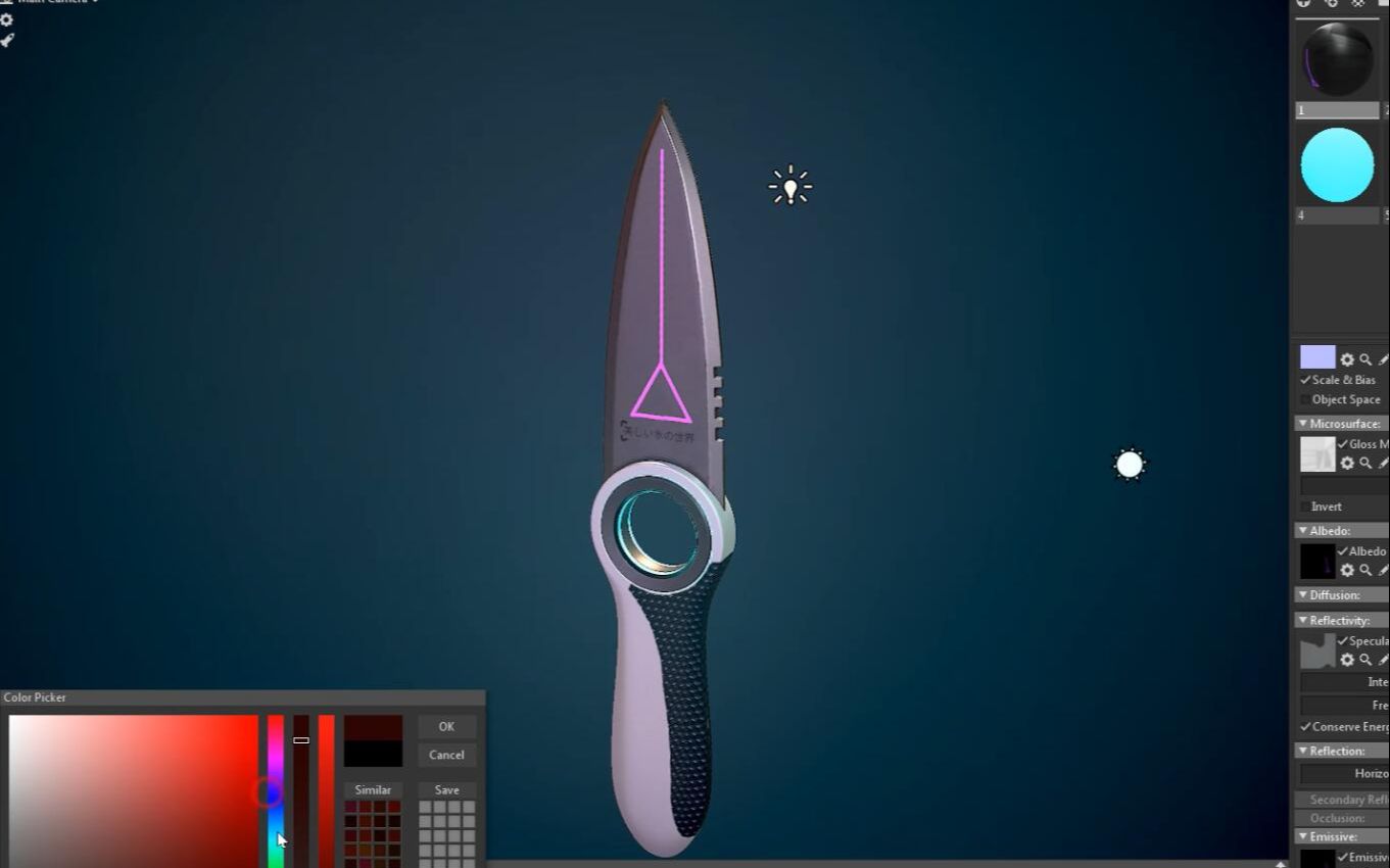 3Dmax次世代武器模型制作-匕首建模全流程