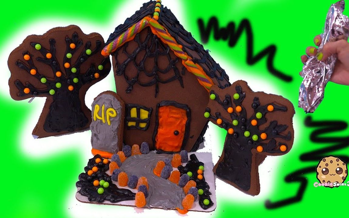 【cookie】制作万圣节姜饼小屋+冰雪奇缘娃娃开惊喜娃娃~【搬运 ...