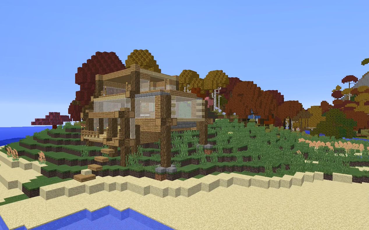 【我的世界】完全依山势而建的海景别墅