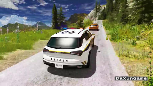 车祸模拟器:警车执法途中遇到山顶落石,危险系数六颗星