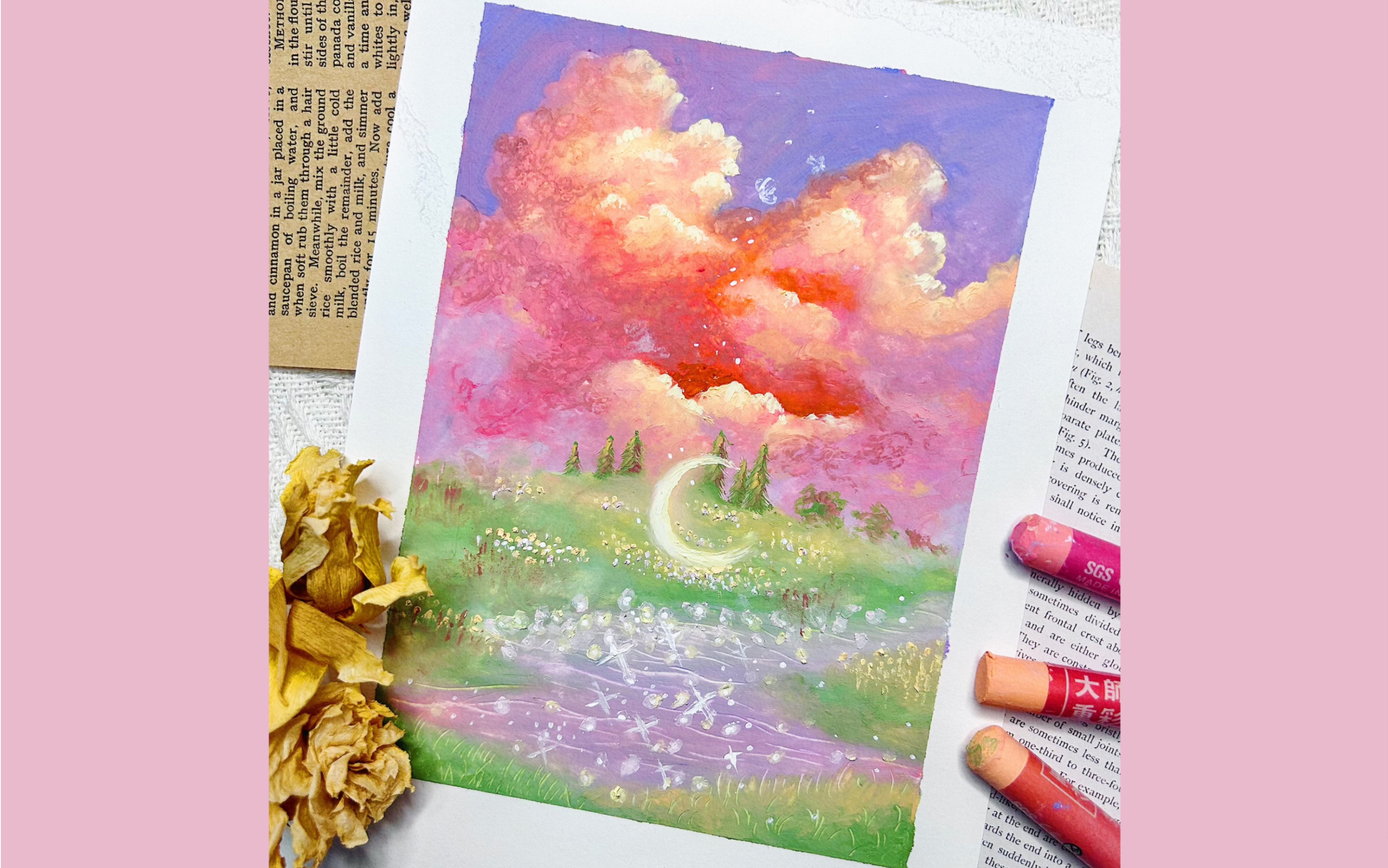 油画棒|云月日记(附视频教程)