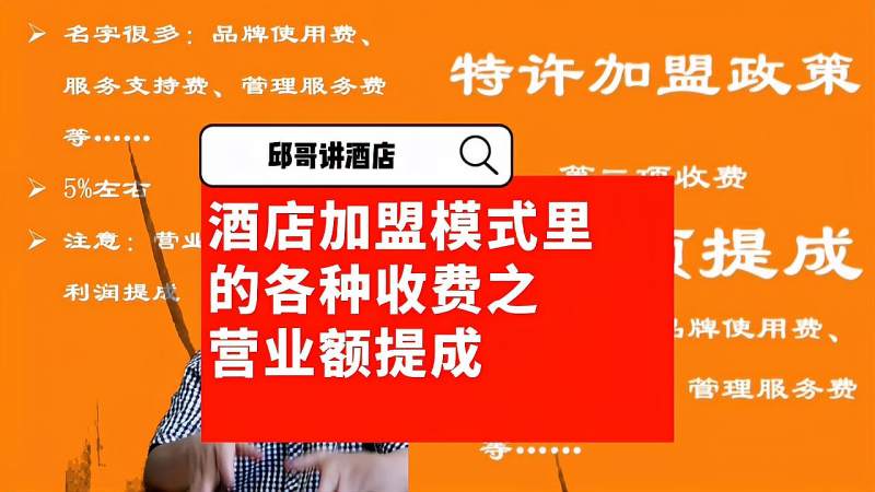 酒店加盟费用解析之营业额提成