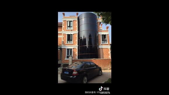 120型半隐框,圆弧玻璃幕墙。