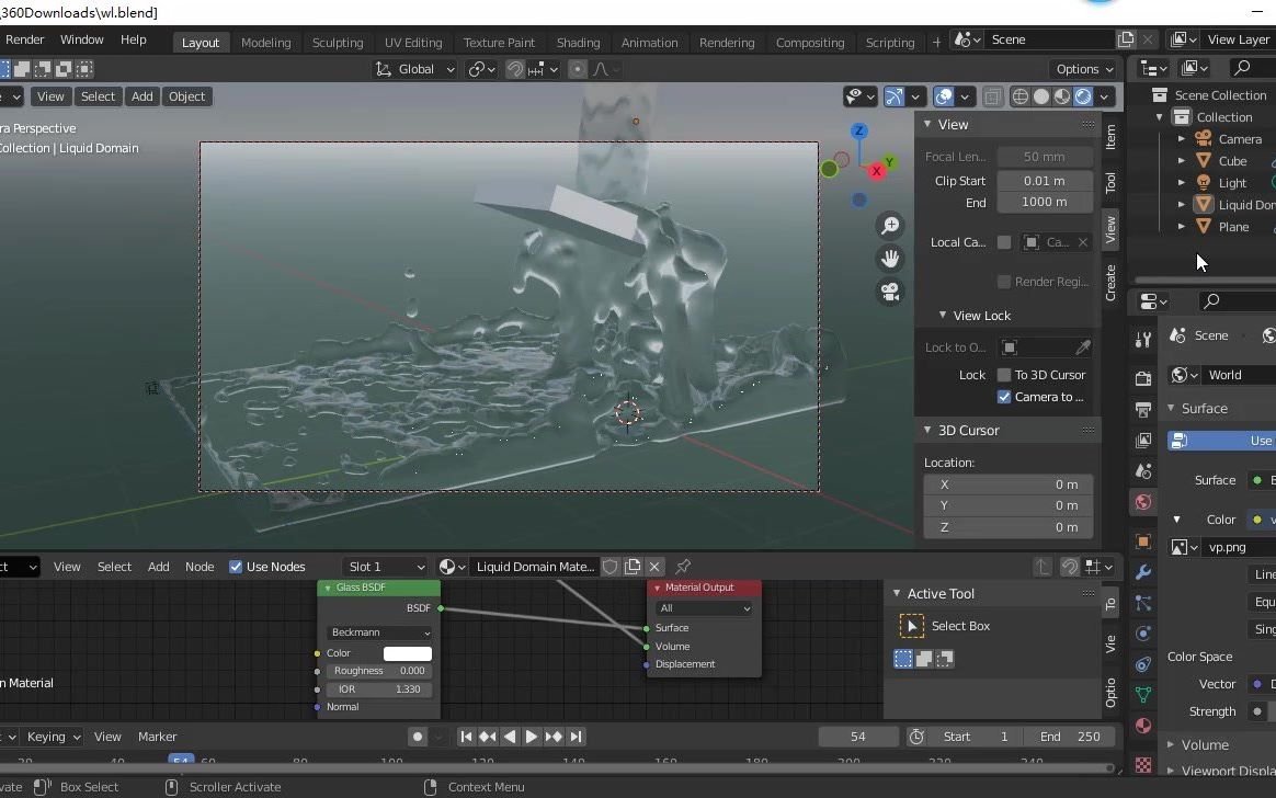 blender 快速效果:液体 4