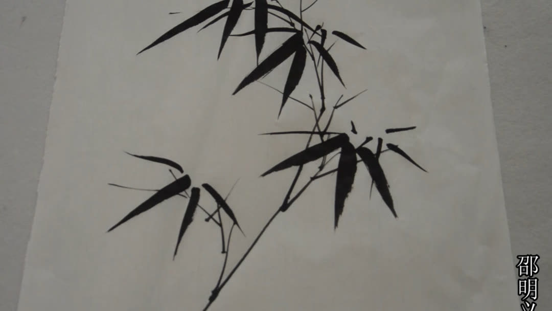 国画竹子的基本画法:画墨竹的时候竹叶该怎么组合?你学会了吗?