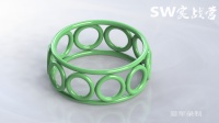SW实战营SolidWorks基础建模教程,多连环,用旋转凸台和圆周阵列