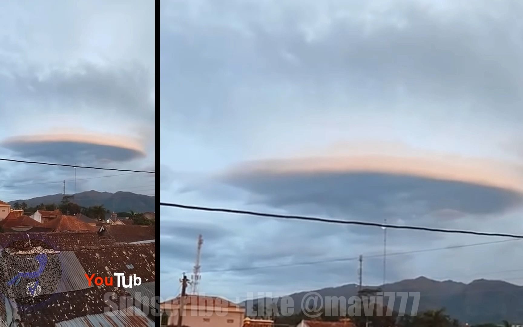 墨西哥天空中的不明飞行物舰队和宇宙飞船般的云彩 UFO-飞碟