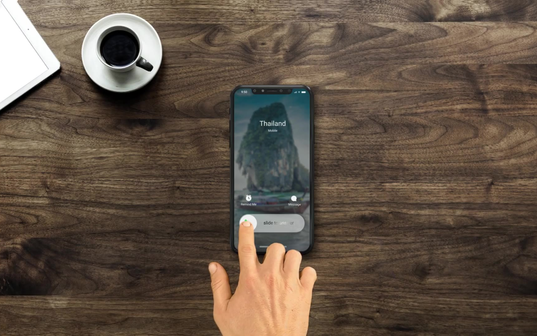 AE模板-手机来电滑动解锁时空穿梭特效的动态LOGO片头模板标识...