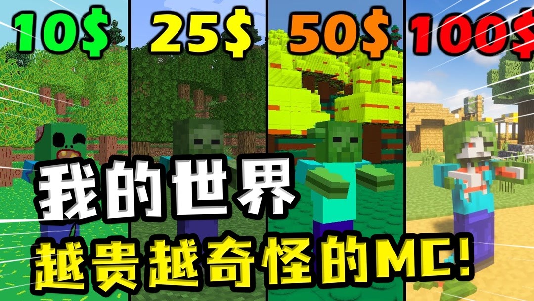 我的世界:越贵越奇怪的MC,一百块的MC画风正常,物品却不正常!