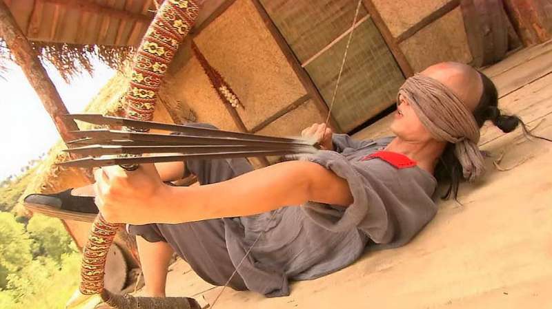 谢放蒙着眼睛射箭,居然还中了,你这是装上了自动瞄准器吧!