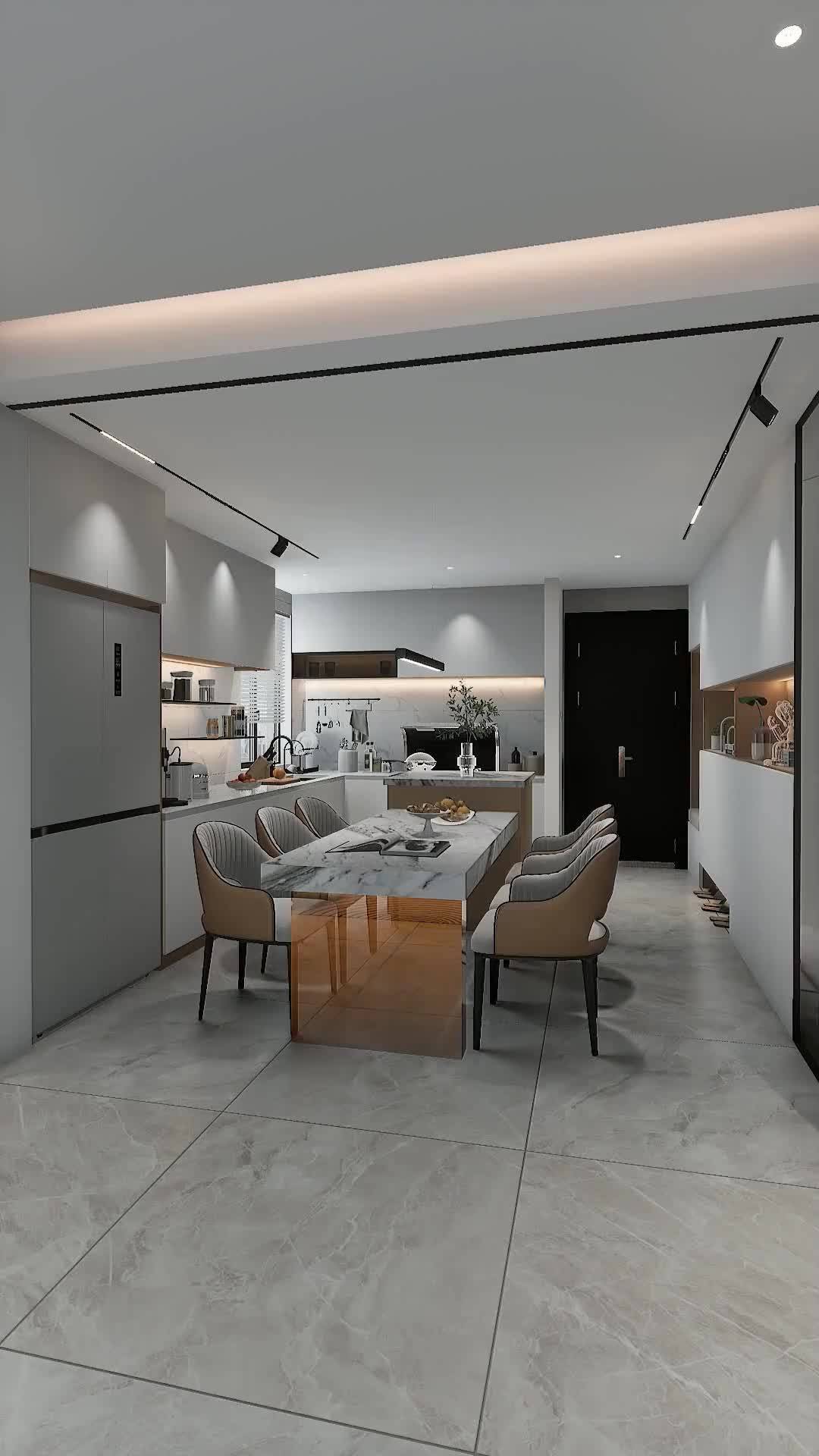 小户型必看的餐厨一体化设计,不浪费每一寸空间