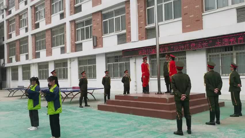 #沭阳县潼阳中学 #潼阳中学。学生代表国旗下讲话。