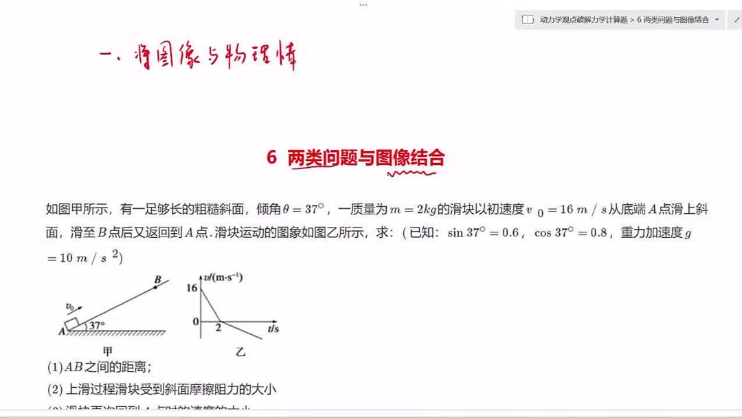 6 两类问题与图像结合