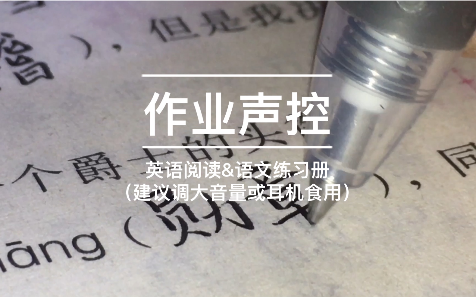 作业声控//英语&语文