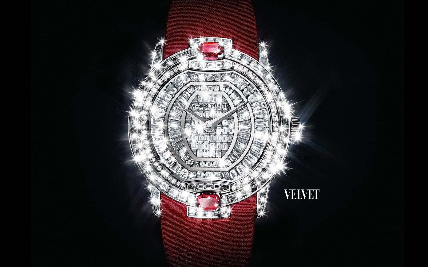【Roger Dubuis】罗杰杜彼•Velvet名伶系列白金镶钻红宝石腕表