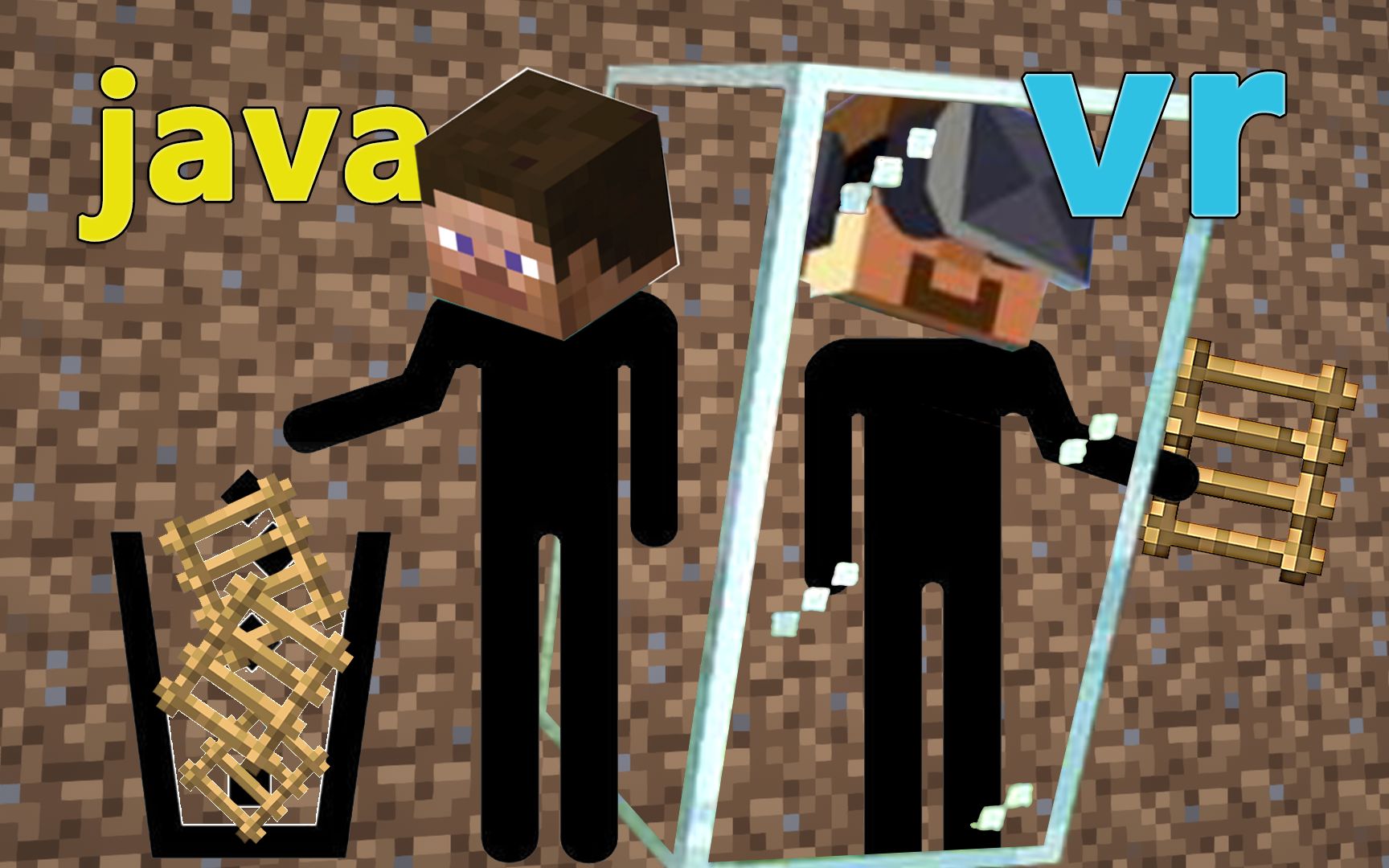 【MCVR】 VR整活 只需一步 穿越主世界基岩?