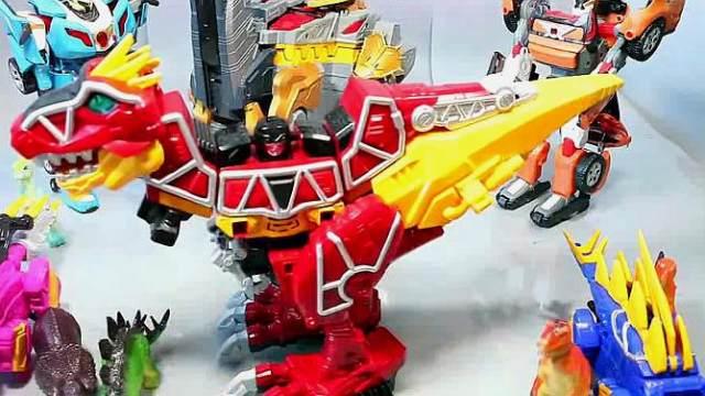 机械恐龙和恐龙模型玩具对比展示