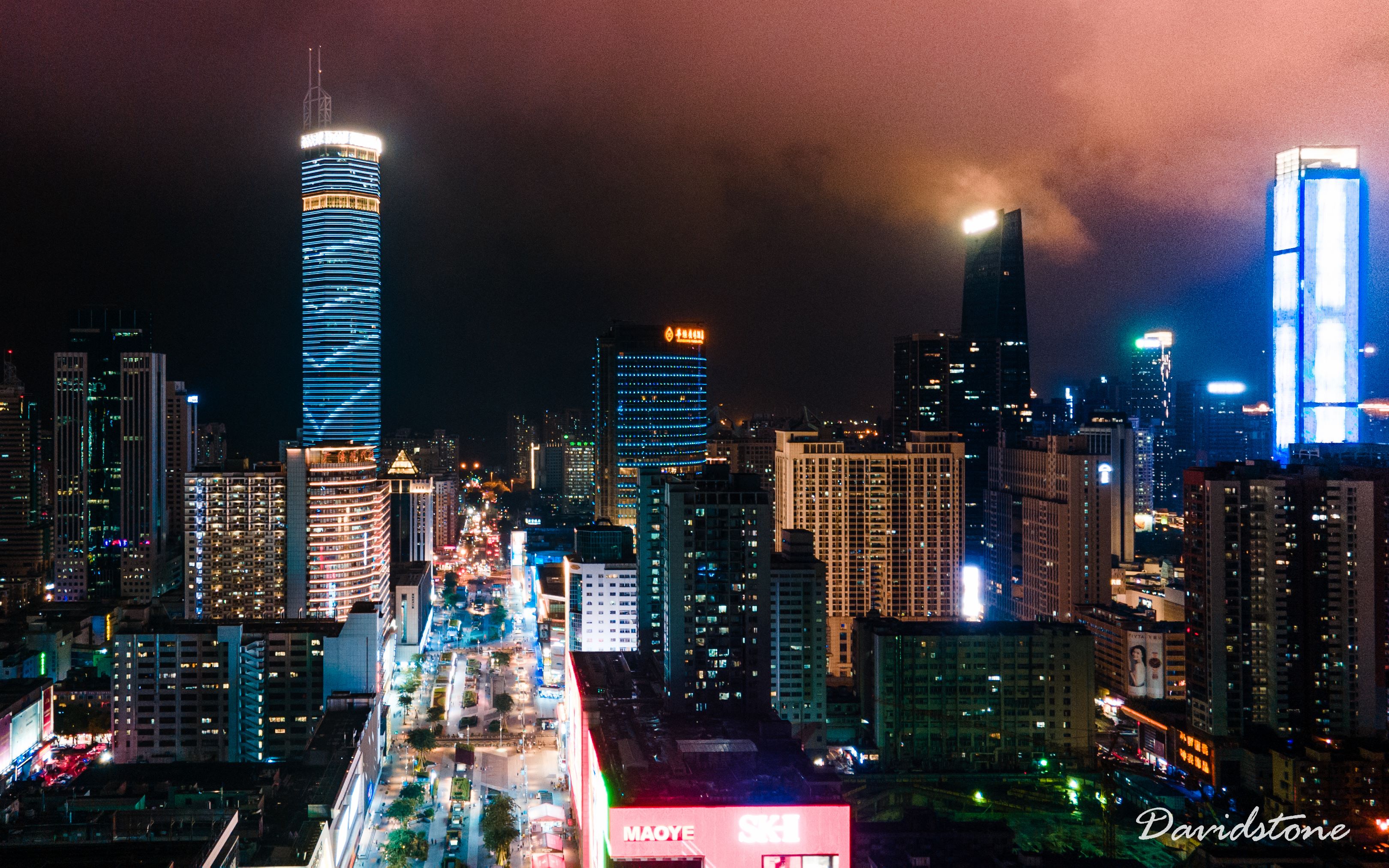 Mavic Air 2夜晚HDR和普通模式拍摄华强北